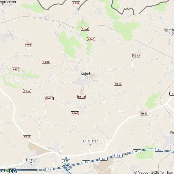 Plan Aubel : carte de Aubel (4880) et infos pratiques