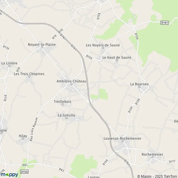 Plan Ambillou-Château : carte de Ambillou-Château (49700) et infos pratiques