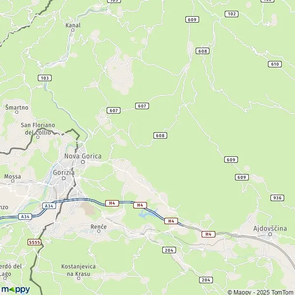 Plan Nova Gorica : carte de Nova Gorica (5000) et infos pratiques