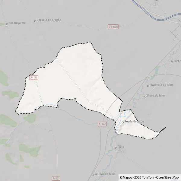 Plan Rueda de Jalón : carte de Rueda de Jalón (50295) et infos pratiques