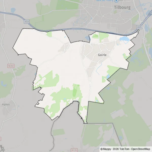La carte pour la ville de Goirle 5051-5133