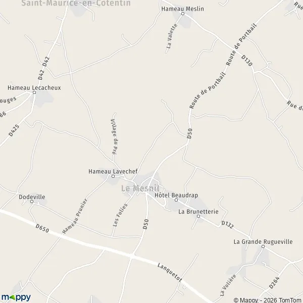 Plan Le Mesnil : carte de Le Mesnil (50580) et infos pratiques
