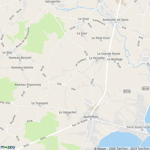 Plan La Pernelle : carte de La Pernelle (50630) et infos pratiques