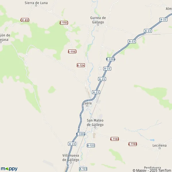 Plan Zuera : carte de Zuera (50800) et infos pratiques