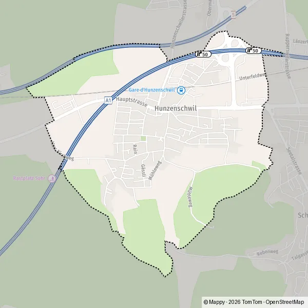 Plan Hunzenschwil : carte de Hunzenschwil (5102) et infos pratiques