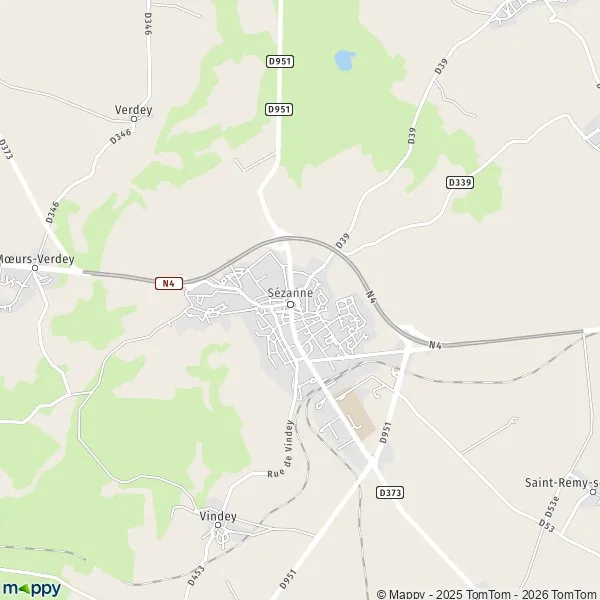 Plan Sézanne : carte de Sézanne (51120) et infos pratiques