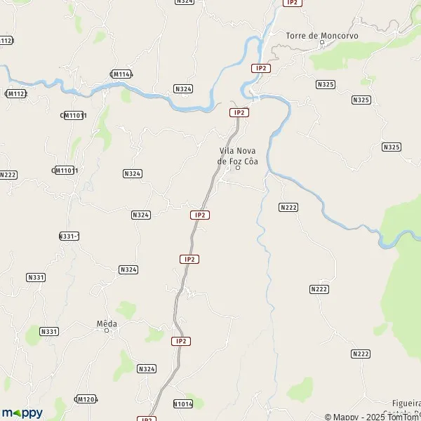 Plan Vila Nova de Foz Côa : carte de Vila Nova de Foz Côa (5150) et ...