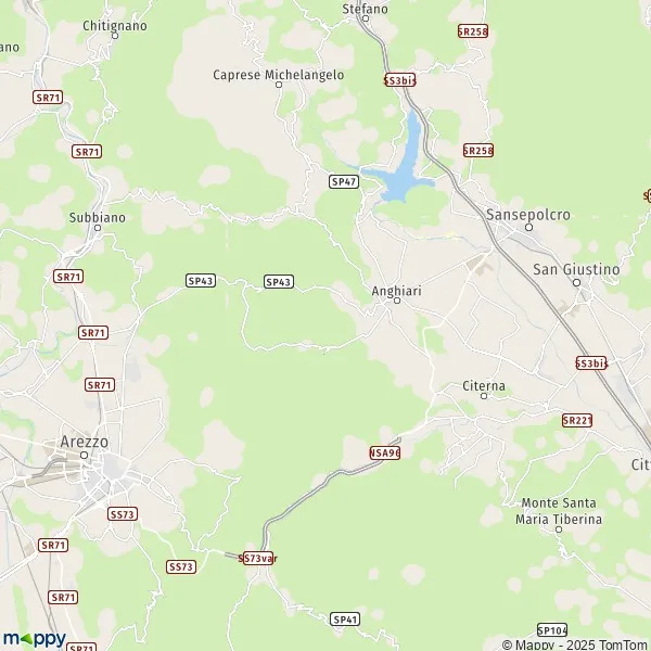 Plan Anghiari : carte de Anghiari (52031) et infos pratiques