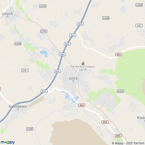 Plan Jülich : carte de Jülich (52428) et infos pratiques