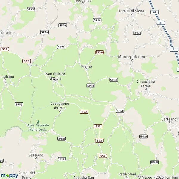 Plan Pienza : carte de Pienza (53026) et infos pratiques