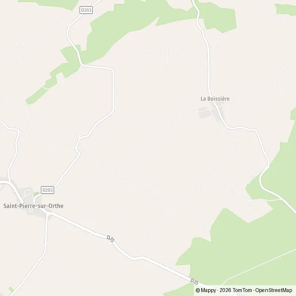 Plan La Pentière : carte de La Pentière, 53160 Vimartin-sur-Orthe et ...