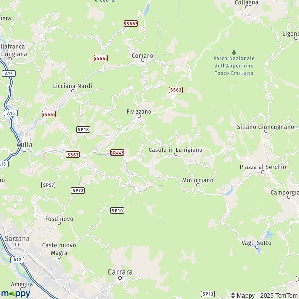 Plan Fivizzano : carte de Fivizzano (54013) et infos pratiques