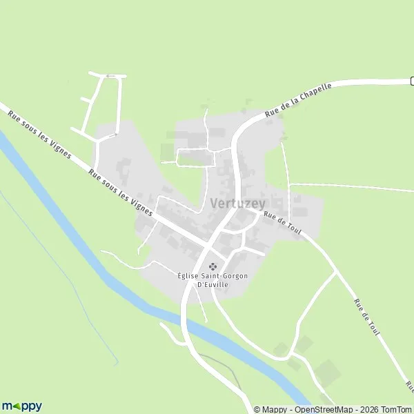 Plan Vertuzey : carte de Vertuzey, 55200 Euville et infos pratiques