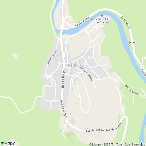 Plan Vresse-sur-Semois : carte de Vresse-sur-Semois (5550) et infos ...