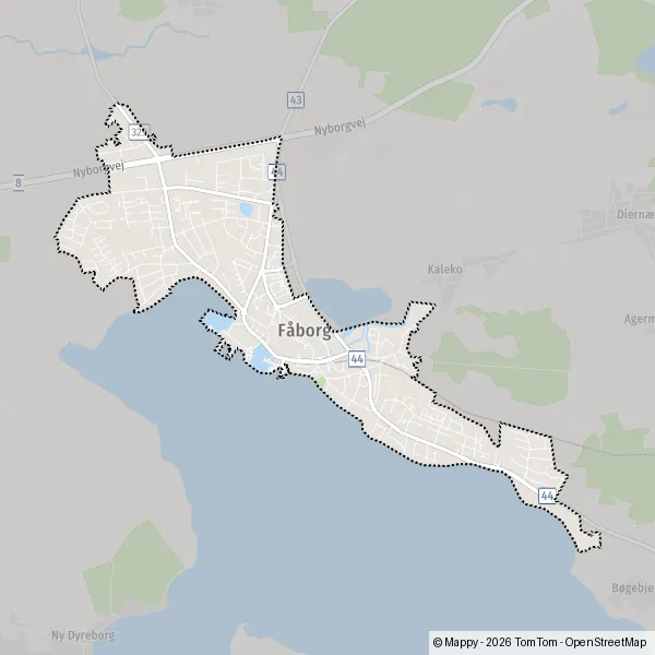 Plan Fåborg : carte de Fåborg, 5600 Faaborg-Midtfyn et infos pratiques