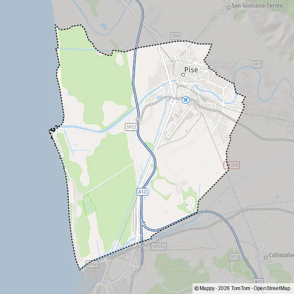 Plan Tirrenia : carte de Tirrenia (56128) et infos pratiques