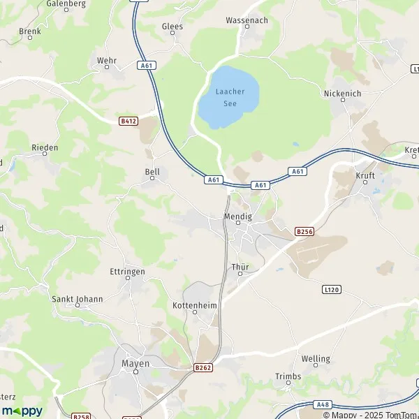 Plan Mendig : carte de Mendig (56729) et infos pratiques