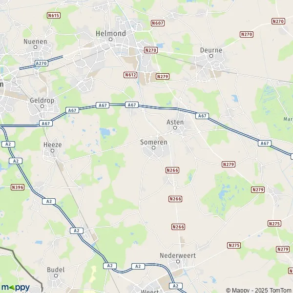 Plan Someren : carte de Someren (5711) et infos pratiques