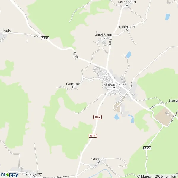 Plan Château-Salins : carte de Château-Salins (57170) et infos pratiques