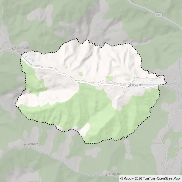 La carte pour la ville de Leogang 5760-6395