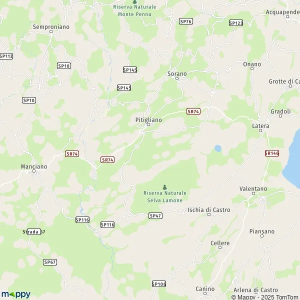 Plan Pitigliano : carte de Pitigliano (58017) et infos pratiques