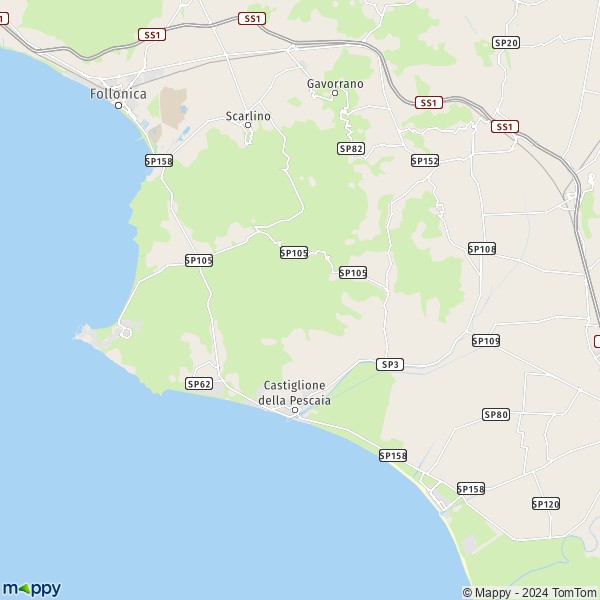 Castiglione Della Pescaia Maps