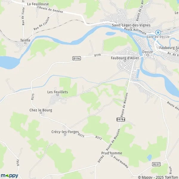 Plan Chalon : carte de Chalon, 58300 Decize et infos pratiques