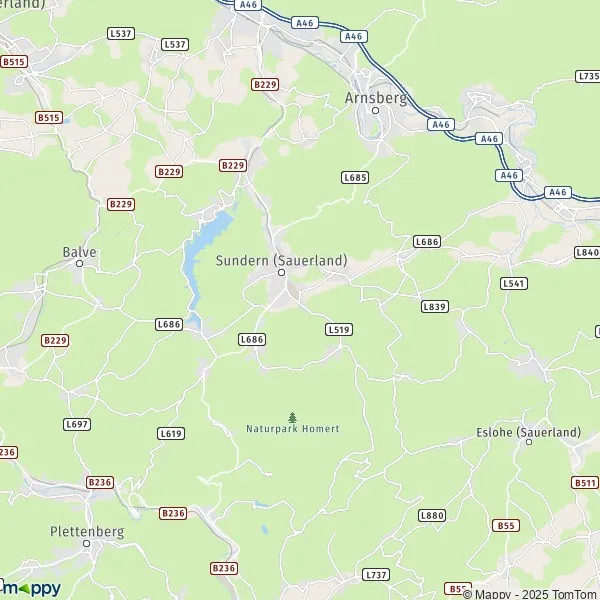 Plan Sundern (Sauerland) : carte de Sundern (Sauerland) (59846) et ...