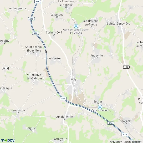 Plan Gare de Méru : carte de Gare de Méru, 60110 Méru et infos pratiques