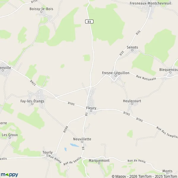 Plan Le Trocadéro : carte de Le Trocadéro, 60240 Fleury et infos pratiques