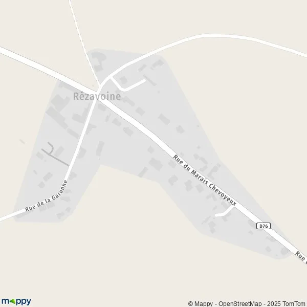 Plan Rézavoine : carte de Rézavoine, 60640 Muirancourt et infos pratiques