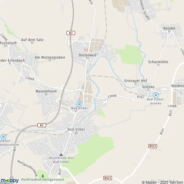 Plan Bad Vilbel : carte de Bad Vilbel (61118) et infos pratiques