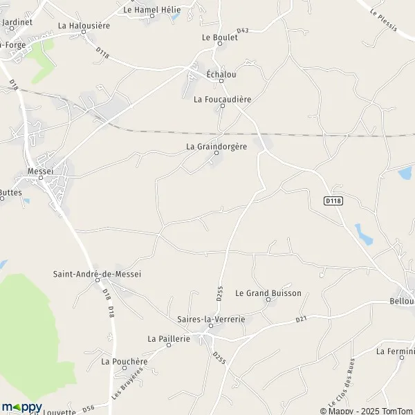 Plan Le Val : carte de Le Val, 61220 Saires-la-Verrerie et infos pratiques