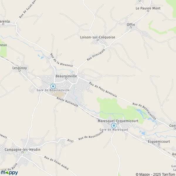 Plan Le Fort Mahon : carte de Le Fort Mahon, 62990 Beaurainville et ...