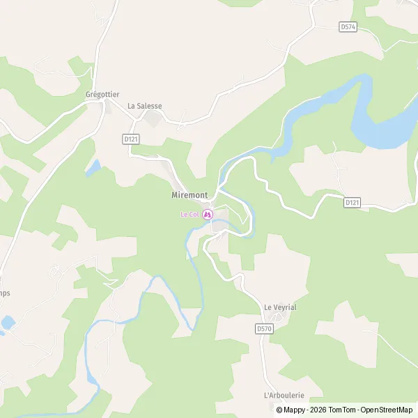 Plan Le Col : carte de Le Col, 63380 Miremont et infos pratiques
