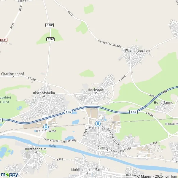 Plan Maintal : carte de Maintal (63454) et infos pratiques