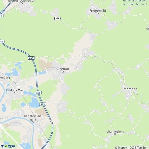 Plan Alzenau : carte de Alzenau (63755) et infos pratiques