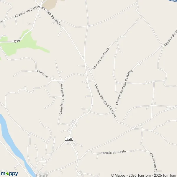 Plan Montagnès : carte de Montagnès, 64520 Came et infos pratiques