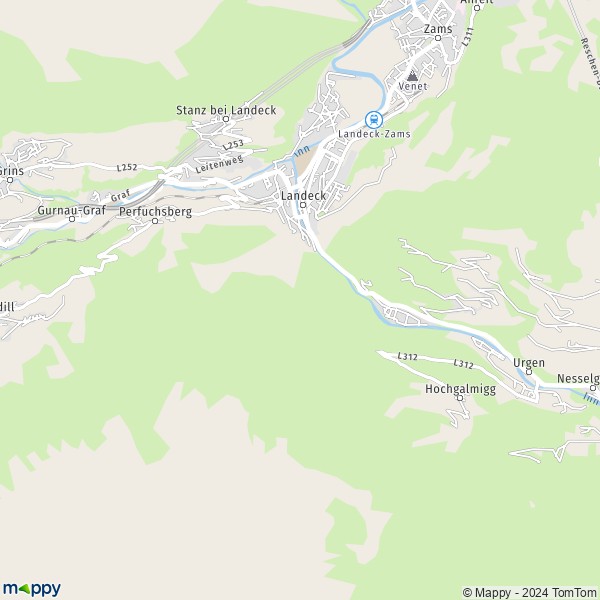 Plan Landeck : carte de Landeck (6500) et infos pratiques