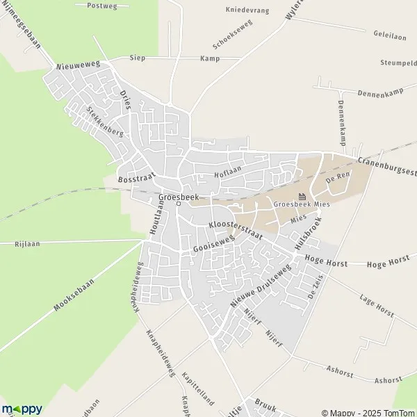 Plan Groesbeek : carte de Groesbeek (6562) et infos pratiques