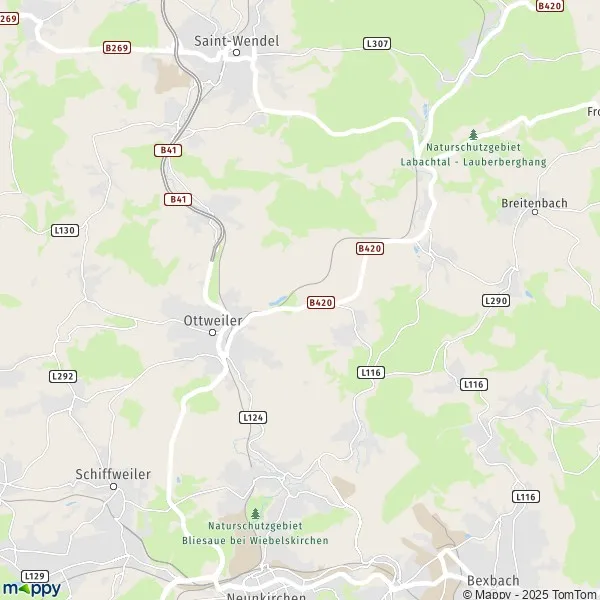 Plan Ottweiler : carte de Ottweiler (66564) et infos pratiques