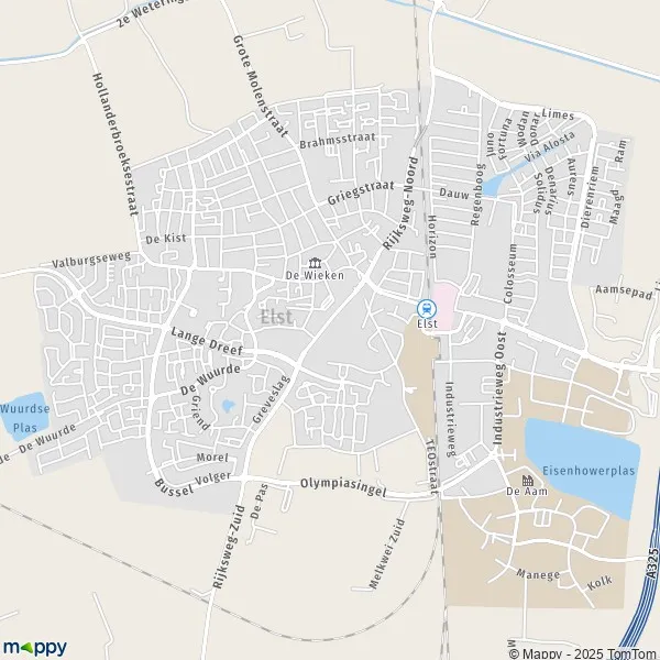 Plan Elst : carte de Elst (6662) et infos pratiques
