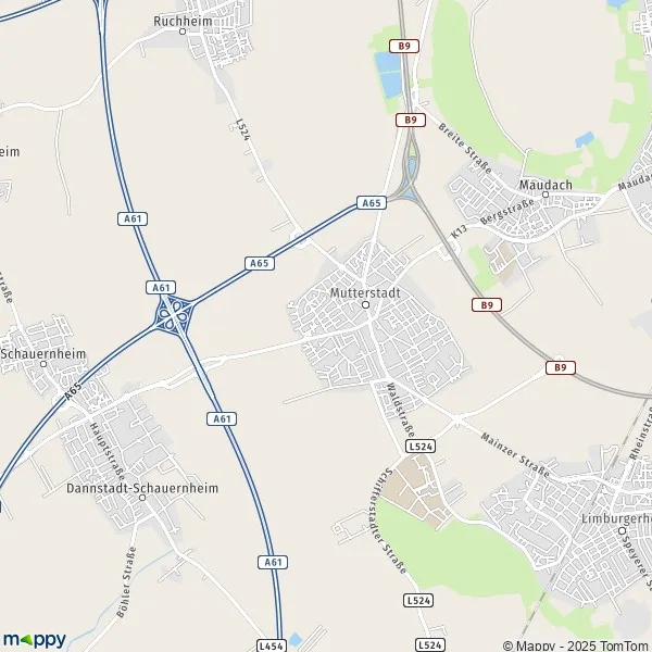 Plan Mutterstadt : carte de Mutterstadt (67112) et infos pratiques