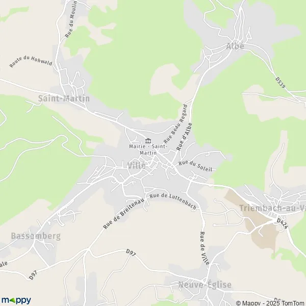 Plan Villé : carte de Villé (67220) et infos pratiques