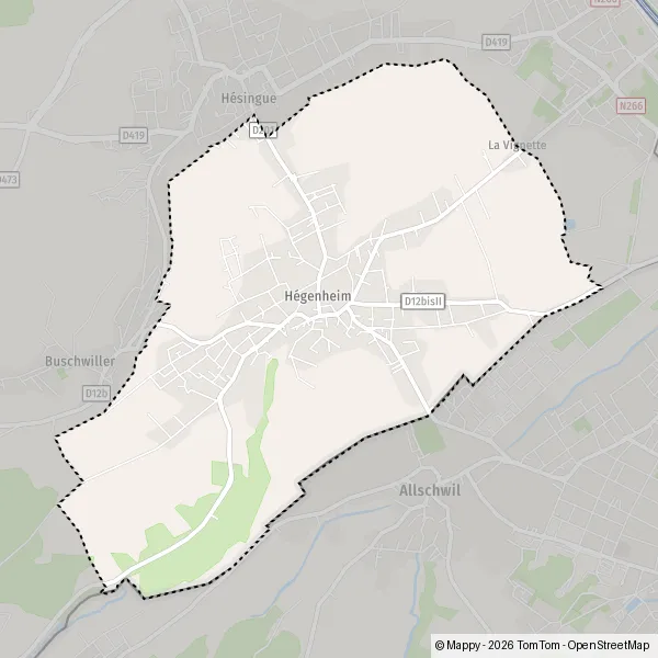 Plan Hégenheim : carte de Hégenheim (68220) et infos pratiques