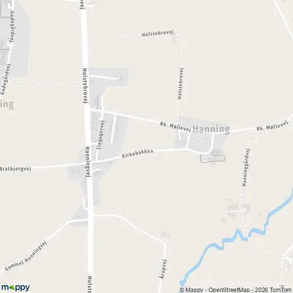 Plan Hanning : carte de Hanning, 6900 Ringkøbing-Skjern et infos pratiques