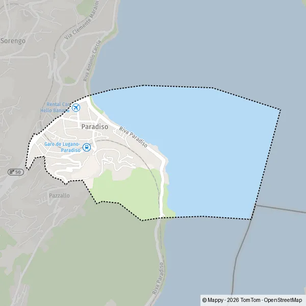 Plan Paradiso : carte de Paradiso (6900) et infos pratiques