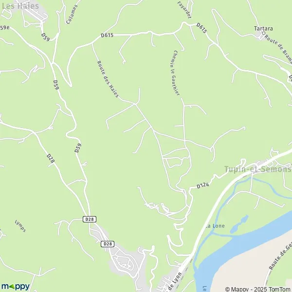 Plan Commune de Tupin-et-Semons : carte de Commune de Tupin-et-Semons ...