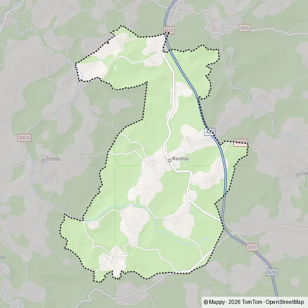 Plan Manhay : carte de Manhay (6960) et infos pratiques