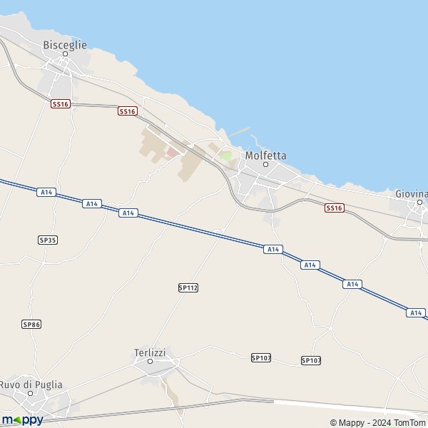 Plan Molfetta : carte de Molfetta (70056) et infos pratiques